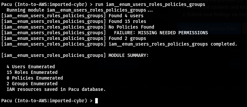 Enumeration using Pacu | c00lrabbit